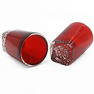 LUANT 5-Piece Resin Bathroom Accessory Set with Soap Dish, Dispenser, Toothbrush Holder and Tumbler, Red