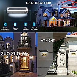 Solar Lights Outdoor for House Numbers - Outdoor Solar Light for Address Sign Plate - Wall Light for Home,Garden,Patio and Yard