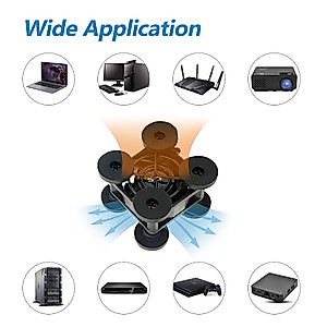 SCCCF Mini, Compact 40mm x 20mm USB Fan, for VR Gear, Aquarium, Roku, Router, Raspberry Pi, Cosplay, Helmet Cooling Ventilation