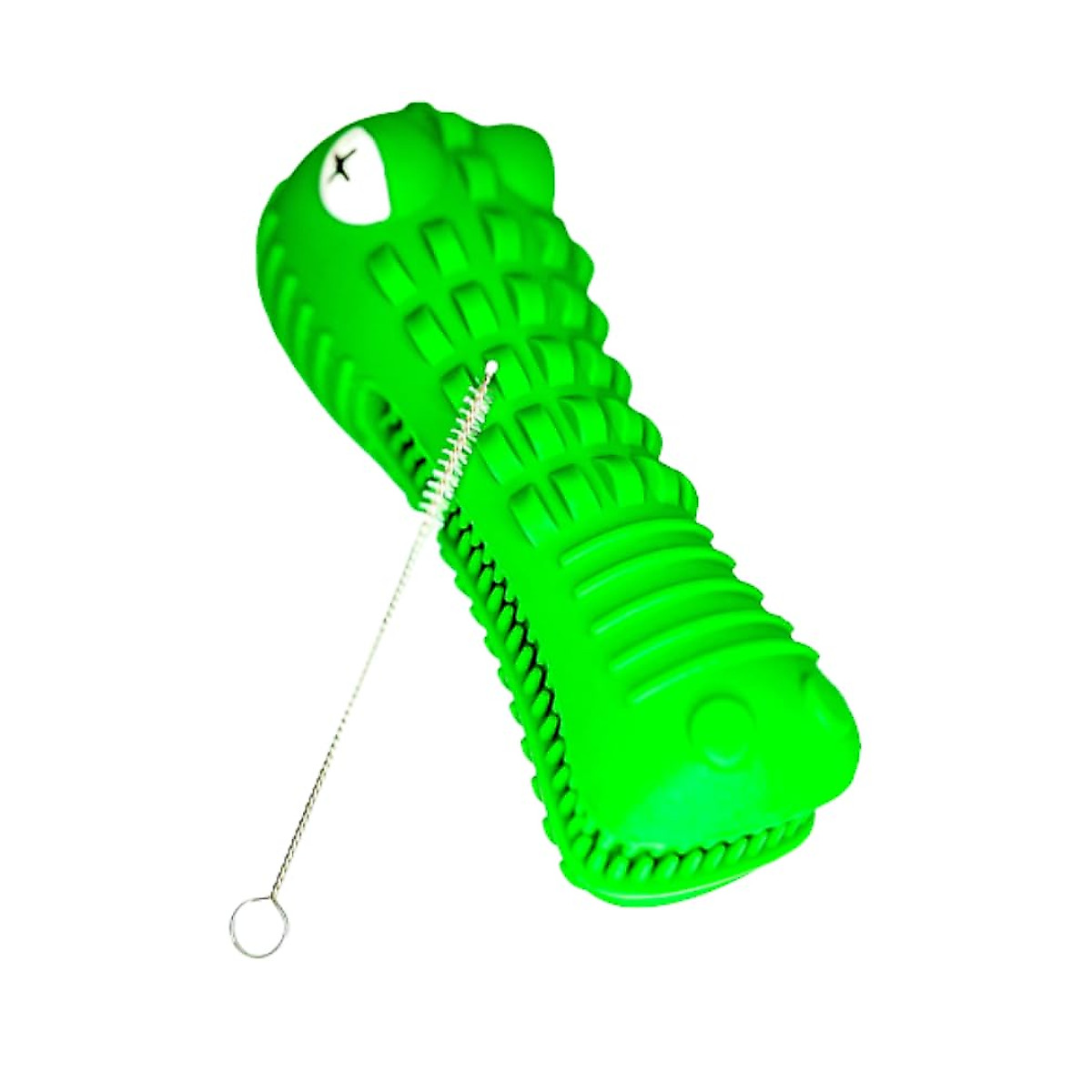 SINCREX USA Dog Toothbrush Dental Chew Crocodile Dog Toy, Teeth Cleaning, Teething Aid, The Best Indestructible Dog Toy for Aggressive Chewers, Dog Chew Toy for Medium to Large Dogs (Green)