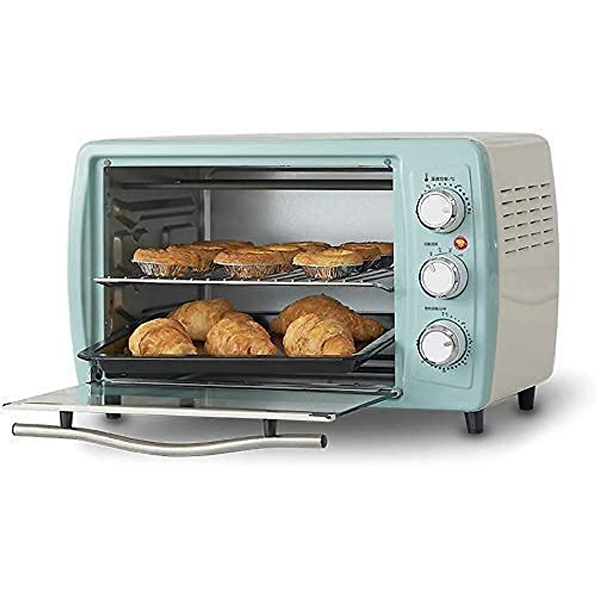 19L Oven,Adjustable Temperature 0-250℃ and 60-Minute Timer Three-Layer Baking Position Household Baking Electric Oven