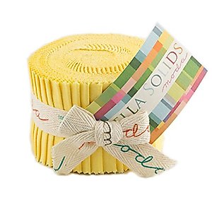 Bella Solids 30s Yellow Jr Jelly Roll (9900JJR 23) by Moda House Designer for Moda