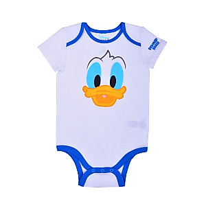 Disney Boys’ Mickey Mouse or Donald Duck Costume Bodysuit and Hat Set for Newborn and Infant – Black/Red or Blue/White