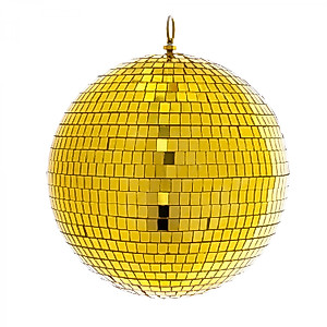 Event Decor Direct Disco Mirror Ball for Theme Parties, Weddings, and More - Durable and Premium Quality Silver Disco Ball for Groovy Atmosphere - 24-Inches - Gold