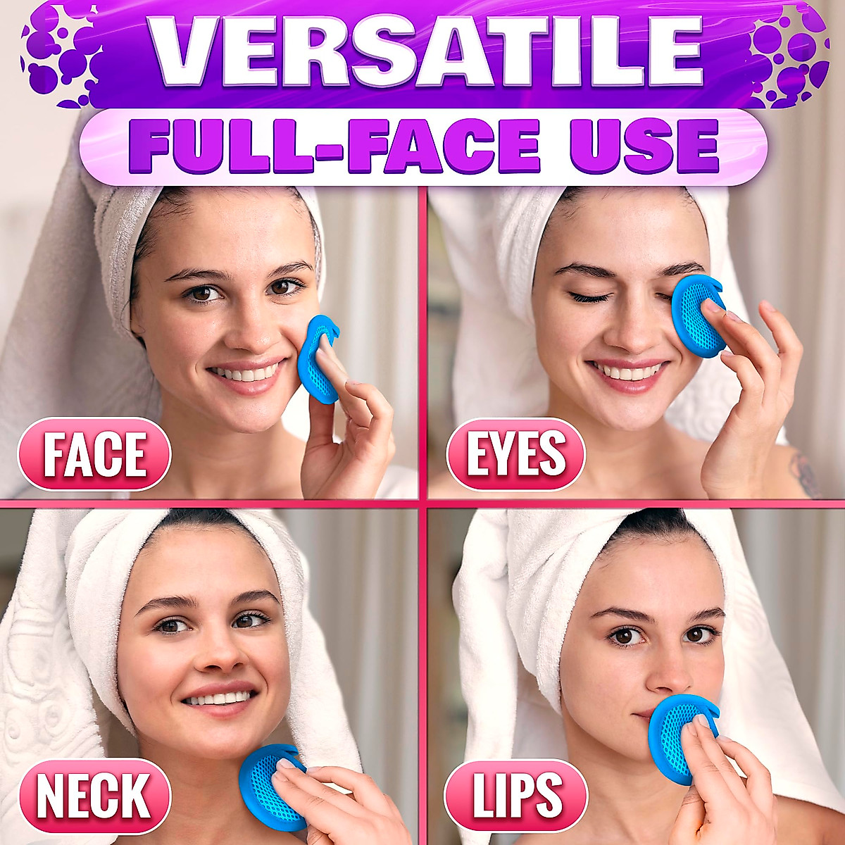 Makeup Remover Cloth Exfoliating Face Scrub - 3Pcs Microfiber Cloth Facial Blackhead Remover Reusable Eye Makeup Remover Pads Face Cleansing Wipes for Women, Men - Exfoliating Washcloth Acne Wipes