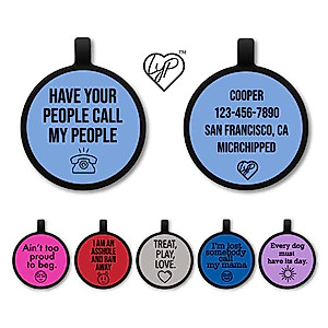 Love Your Pets Soundless ÒPearls of WisdomÓ Pet Tag - Deep Engraved Silicone Ð Double Sided & Engraving Will Last - Pet ID Tags, Dog Tags, Cat Tags