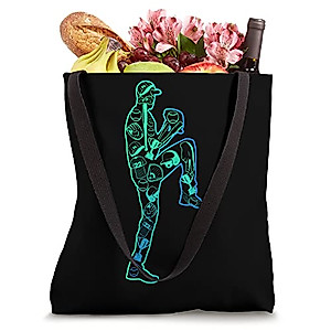 Baseball Player Batter Youth Men Kids Boys Tote Bag