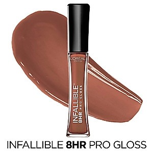L’Oreal Paris Makeup Infallible 8 Hour Hydrating Lip Gloss, Barely Nude, 0.21 Fl Oz