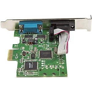 StarTech.com 2-Port PCI Express Serial Card with 16C1050 UART - RS232 Low Profile Serial Card - PCI Serial Card, TAA (PEX2S1050)