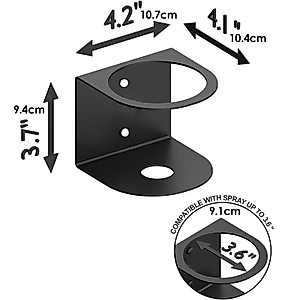 DISPRA Spray Bottle Holder, Spray Bottle Rack, Steel Spray Can Holder Wall Mount, All-Purpose Paint Bottle Organizer, Wall Mount Bracket, Tool Organizer, Spray Bottle Storage Rack, single hole