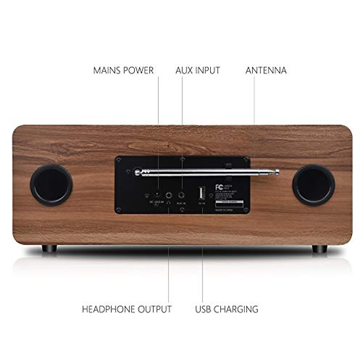 LEMEGA MSY3 Music System,WIFI Internet Radio,FM Digital Radio,Spotify Connect,Bluetooth Speaker,Stereo Sound,Wooden Box,Headphone-out,Alarms Clock,40 Pre-sets,Full Remote and App control-Walnut Finish