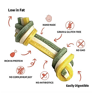 LuvChew Rawhide Free Triple Dental Floss Treats Medium 5pcs/Bag