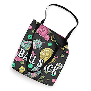 Ball Sack - Funny Knitting or Crocheting Tote Bag