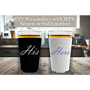 Blank Neoprene Pint Glass Coolie (Variety Color 6 Pack)