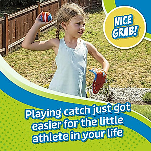 Get Outside Go! Easy Catch Ball & Glove Set Super Sport Outdoor Active Play Baseball by Toysmith (Packaging May Vary) Small