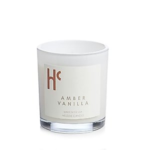 Hillside Candle Amber Vanilla Scented Candles, Single Wick Soy Candles, Luxury Candles, Scented Candles for Home, Vanilla Candle (9 oz)