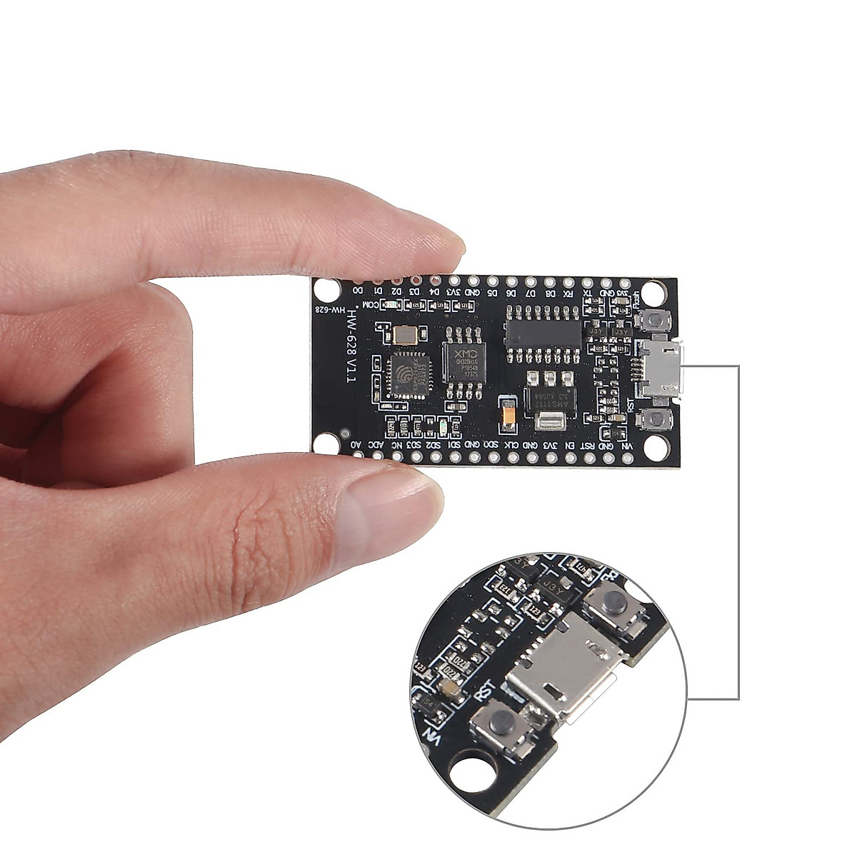 AITRIP 6PCS NodeMCU V3 Lua WiFi Module Integration of ESP8266 + Extra Memory 32M Flash, with PCB Antenna and USB-Serial CH340G Compatible with Arduino NodeMcu Lua CH340