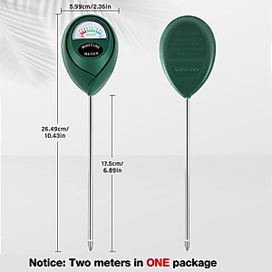 Thlevel Plant Moisture Meter, Plant Water Meter, Soil Moisture Meter for House Plants for Garden, Lawn, Farm, Indoor & Outdoor Use, No Batteries Required (2 Packs Green)