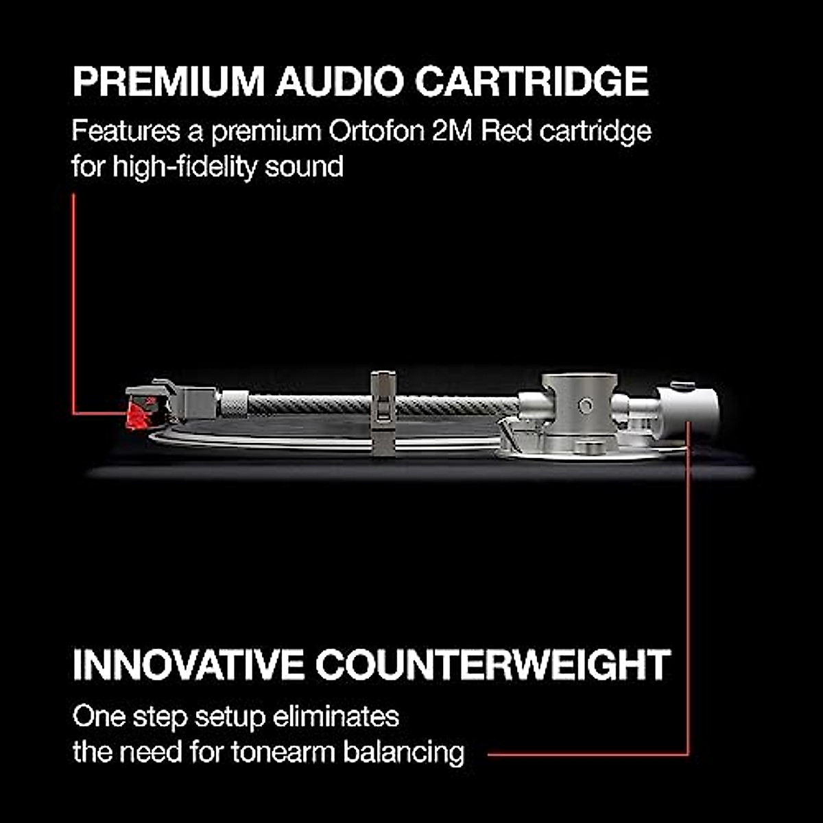 Victrola Stream Carbon Turntable - 33-1/3 & 45 RPM Vinyl Record Player, Works with Sonos Wirelessly, High Precision Cartridge, Semi-Automatic, Wi-Fi, RCA, Pre-Amp Out, Sleek & Stylish, Matte Finish