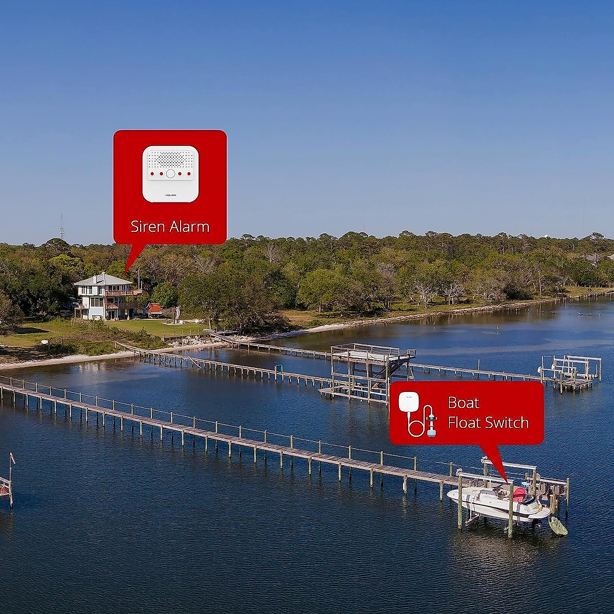 YoLink LoRa Smart Water Level Monitoring Sensor, Wireless Battery-Powered Float Switch Alarm, Sump Pump Alarm, AC Condensate Overflow, Tank Level, Toilet Leak Sensor, 105dB Siren, YoLink Hub Required