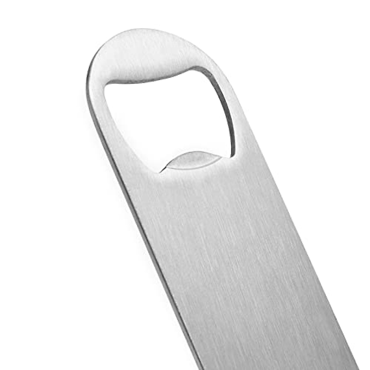 12-Pack Stainless Steel Flat Bottle Opener Bulk Set for Bartender, Bar Supplies for Restaurant, Kitchen, Heavy Duty Blank Bottle Openers for Wedding Gifts, Party Supplies (4.8x1.2 in)