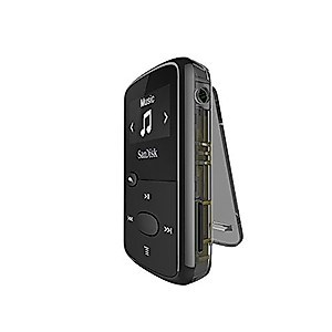 SanDisk 8GB Clip Jam MP3 Player, Black - microSD card slot and FM Radio - SDMX26-008G-G46K