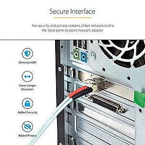 StarTech.com 10G PCIe SFP+ Card - Single SFP+ Port Network Adapter - Open SFP+ for MSA-Compliant Modules/Direct-Attach Cables - 10 Gigabit Fiber PCIe NIC - PCI Express SFP+ Network Card (PEX10GSFP)