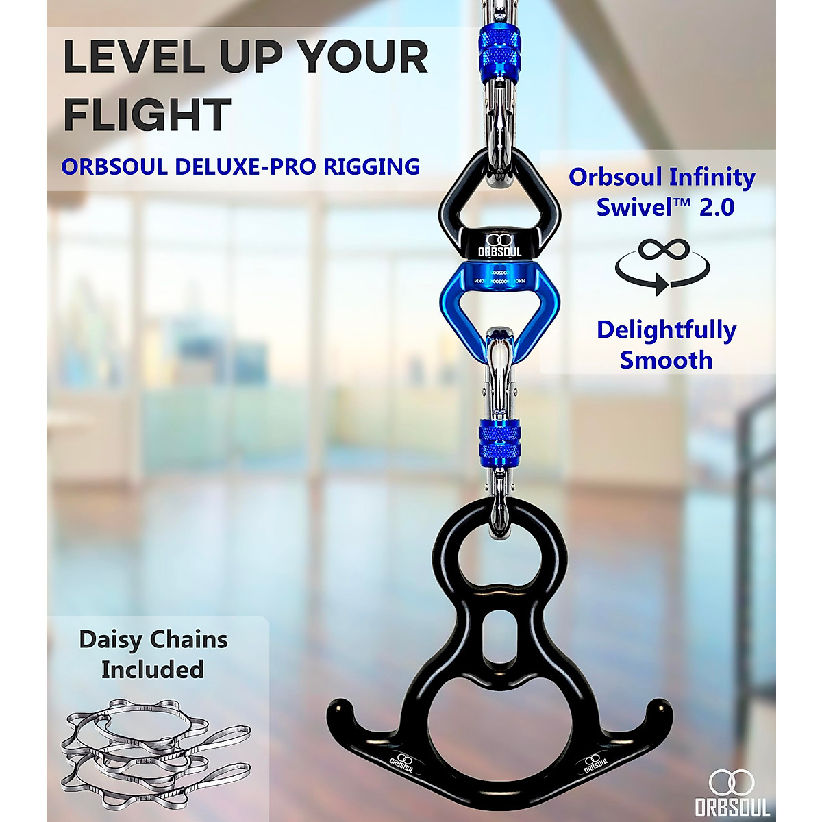 Aurora PRO Aerial Silks + Yoga Hammock (Full Rigging Hardware) Safety CE Certified - 100% Premium Nylon in 40 Denier