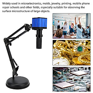USB Video Microscope Camera, USB Video Microscope Camera 51MP 1080P 2K 120X Zoom Lens Microscope Camera with Adjustable Stand, Microscopes (US Plug)