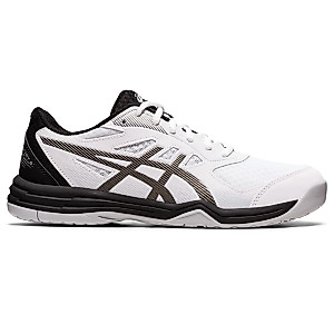 ASICS Men's UPCOURT 5 Volleyball Shoes, 8.5, WHITE/GUNMETAL