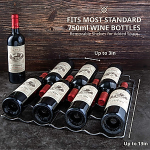 Ivation 51 Bottle Compressor Wine Cooler Refrigerator w/Lock | Large Freestanding Wine Cellar For Red, White, Champagne or Sparkling Wine | 41f-64f Digital Temperature Control Fridge Glass Door Black