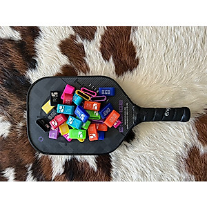 iPdlz Customized Silicone Grip Bands- Pickleball, Tennis, Padel, Beach Tennis, Paddles, Rackets, Baseball Bats, Hockey Sticks (Hot Pink)