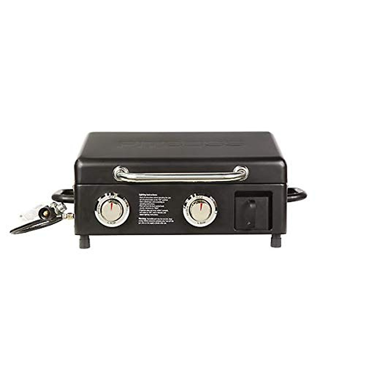 PIT BOSS PB2BSPD Sportsman Tabletop Portable Gas Griddle, 2 Burner, Black