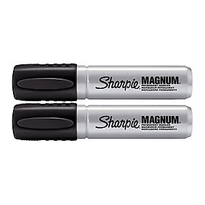 2 Pack Sharpie 44101 Sharpie Magnum Permanent Marker Black