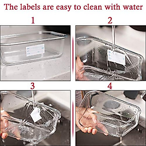 2 Rolls 1000 Pieces Dissolvable Food Labels Food Prep Canning Labels Removable Food Stickers for Home or Restaurant Canning Food Container Food Rotation, Red and Blue