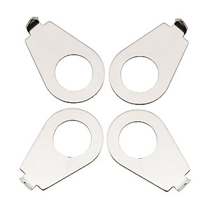 Musiclily Pro Metric 8.5mm Steel Vintage LP Guitar Knob Pointers Indicator Plates 90 Degree Guitar Control Knob Indicator Washers for Epi LP Les Paul Style Electric Guitar, Chrome Nickel (Set of 4)