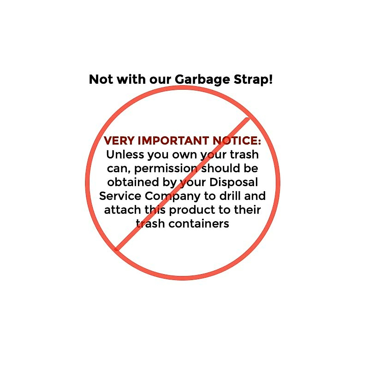 Garbage Commander Garbage Strap, Adjustable Garbage Can Security Strap, Heavy Duty Material, Black