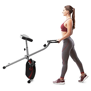 CIRCUIT FITNESS Circuit Fitness Folding Upright Exercise Bike with Adjustable Resistance 250 lb. Max. Capacity AMZ-150BK