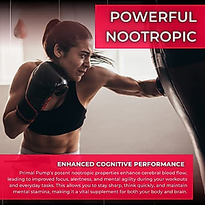 Gorilla Gulps - Primal Pump Nitric Oxide Supplement Nootropic 1500mg Nitrosigine L Arginine & Beet Root for Muscle Growth, Pumps, Blood Flow, Energy & Focus - Max Strength Pre Workout N.O. Booster