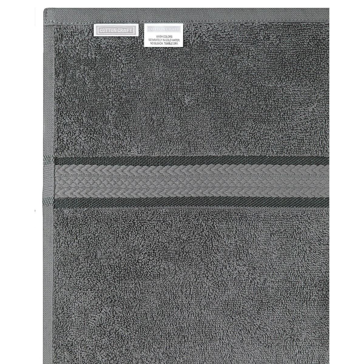 COTTON CRAFT Ultra Soft Hand Towels - 6 Pack - 16x28-100% Cotton Face Towels - Absorbent Quick Dry Everyday Luxury Hotel Bathroom Kitchen Spa Gym Shower Pool Camp Picnic Dorm - Easy Care - Charcoal