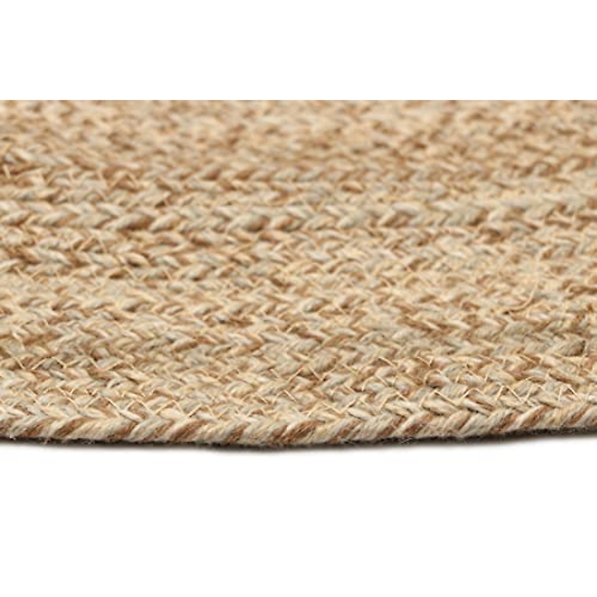 WOVEN ST. Performance Braided Round Area Rug | Carpets Suitable for Living Room, Bedroom, Dining Room, Home Décor | Luxurious Handcrafted Traditional Rugs | PET-Yarn | 8’ Round | Modern Rugs