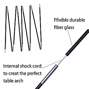 Pakoula Balloon Arch Kit Plastic Balloon Column Stands with Bases,Balloon Arch Stand Adjustable For Different Table Sizes Birthday, Wedding, Christmas, Graduation,And Welcome Home Party Decorations (black)