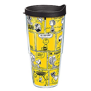 Tervis Peanuts™ - 70th Comic Strip Made in USA Double Walled Insulated Tumbler Travel Cup Keeps Drinks Cold & Hot, 24oz, Clear