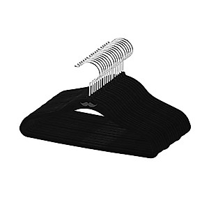 Mr. Pen- Kids Velvet Hangers, 60 Pack, Black, Baby Clothes Hangers for Closet, Baby Hangers for Closet, Velvet Baby Hangers, Kids Hangers Velvet, Baby Velvet Hanger, Baby Hangers for Nursery