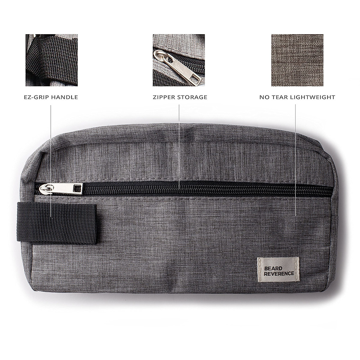 Beard Reverence Premium Beard Grooming Kit for Men Care w/Upgraded Travel Bag – All-Natural Beard Oil, Beard Balm Butter Wax, Beard Wash, Scissors, Comb, Boar Bristle Brush with Gift Set Box