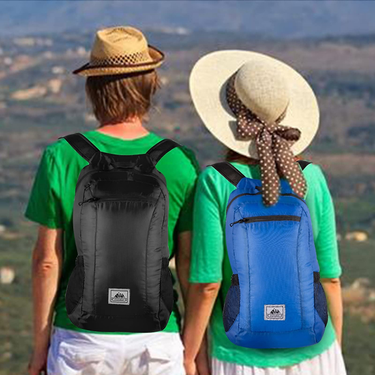 Cslehel Hiking Backpack，Lightweight Water Resistant Daypack， Foldable Camping Hiking Travel Sports Bag for Men Women (black)