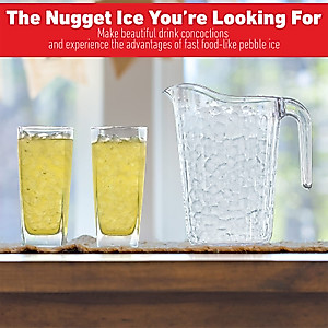 Deco Chef Self Dispensing Nugget Ice Maker Countertop, 46LB Per Day Automatic Chewable Ice, 1.8LB Per Hour