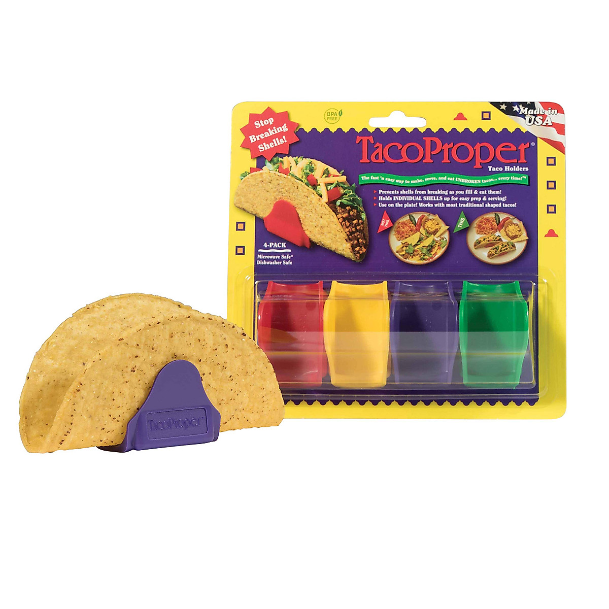 Taco Proper Taco Holders, 4 pack, Made in the USA