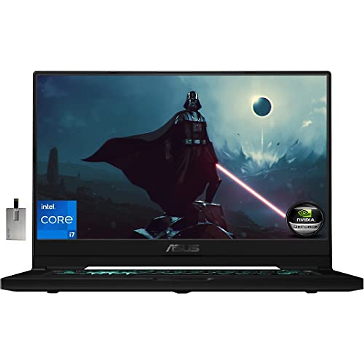 ASUS 2022 TUF Dash 15.6" 144Hz Gaming Laptop, Intel 11th Core i7-11370H, 16GB RAM, 512GB PCIe SSD, NVIDIA GeForce RTX 3060 Graphics 6GB, Backlit Keyboard, Windows 11, Gray, 32GB SnowBell USB Card