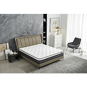 US Pride Furniture Premium 10 Inch Queen Hybrid Mattress, Medium Firmness, Enhanced Lumbar Support, Pillow Top Comfort, and Hypoallergenic Design, Bed in a Box